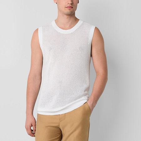 Click here for J. Ferrar Crochet Knit Mens Crew Neck Sleeveless T... prices