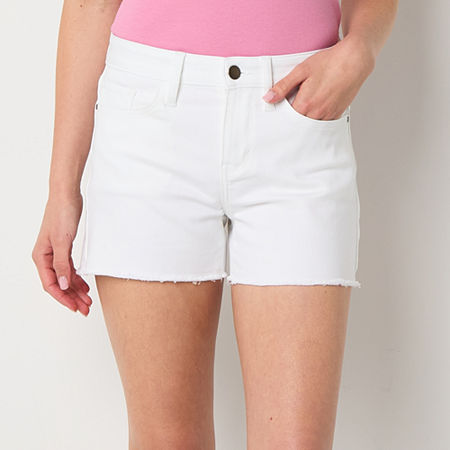Click here for a.n.a Womens Mid Rise 3 1/2 Denim Short  12  White prices