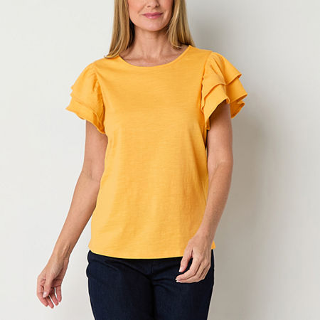 Click here for St. Johns Bay Womens Round Neck Short Sleeve T-Shi... prices