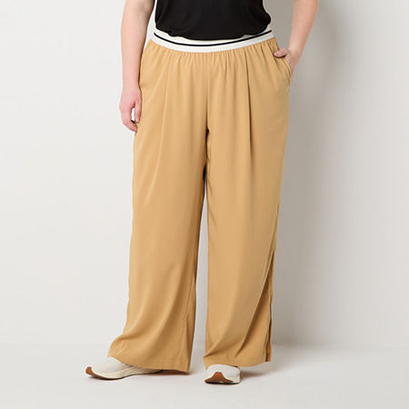 Click here for Stylus Womens Wide Leg Mid Rise Plus Trouser  3x... prices