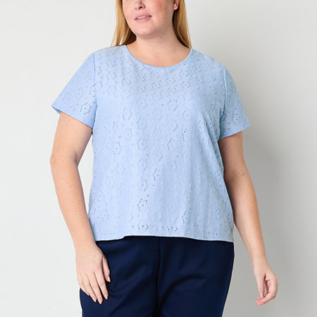 Click here for Liz Claiborne Womens Plus Round Neck Short Sleeve... prices