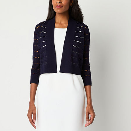 Click here for Perceptions Womens 3/4 Sleeve Chevron Shrug Petite... prices