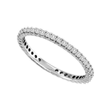 Click here for 1/2 CT.T.W. Natural Diamond 14K White Gold Eternit... prices