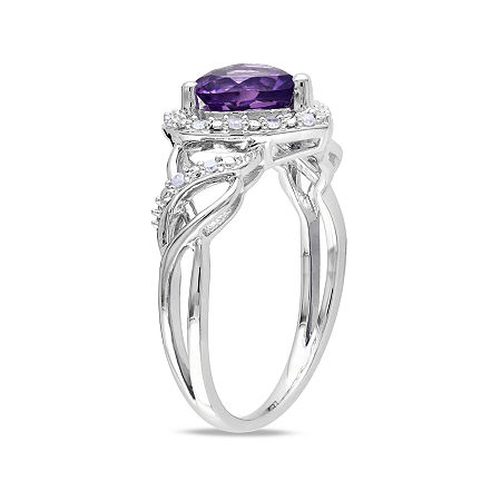 Click here for Heart-Shaped Genuine Amethyst and Diamond-Accent R... prices