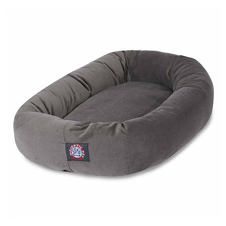Click here for Majestic Pet Suede Bagel Pet Bed  One Size  Gray prices