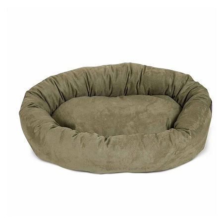Click here for Majestic Pet Suede Bagel Pet Bed  One Size  Green prices