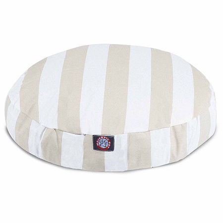 Click here for Majestic Pet Vertical Stripe Round Pet Bed  One Si... prices