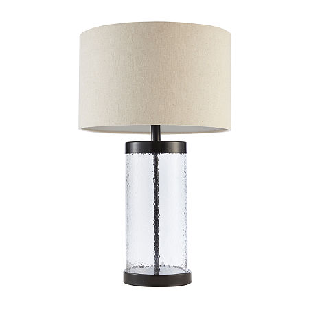 Click here for Hampton Hill Macon Glass Cylinder Table Lamp  One... prices