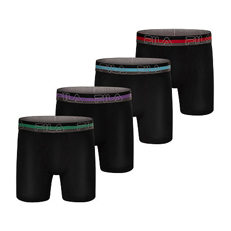Click here for FILA Ultra Soft Stretch Mens 4 Pack Boxer Briefs F... prices