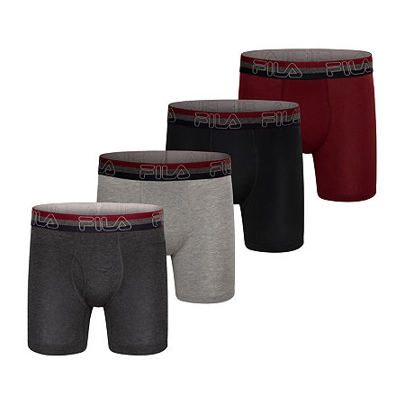Click here for FILA Ultra Soft Stretch Mens 4 Pack Boxer Briefs F... prices