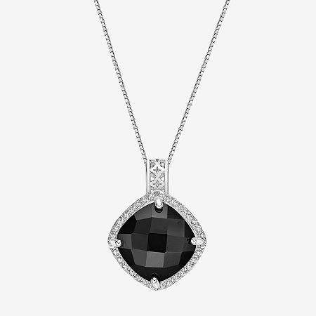 Click here for Womens Genuine Black Onyx Sterling Silver Cushion... prices