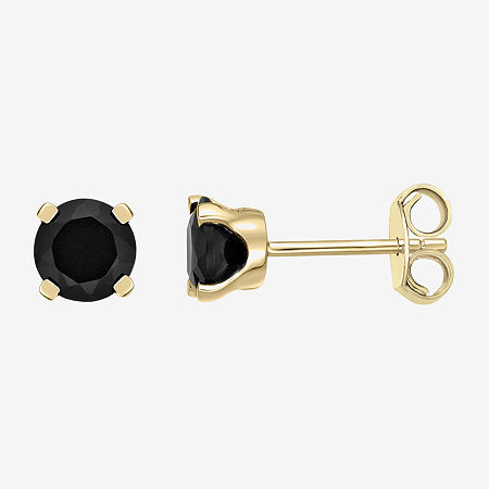 Click here for Genuine Black Onyx 14K Gold 6mm Round Stud Earring... prices