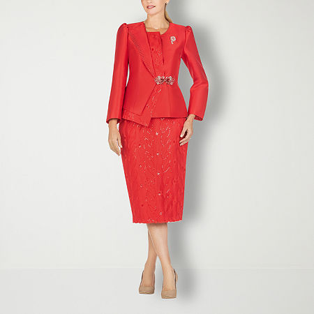Click here for Giovanna Signature 2-pc. Skirt Suit-Plus  16w  Red prices