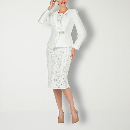 Click here for Giovanna Signature 2-pc. Skirt Suit-Plus  24w  Whi... prices