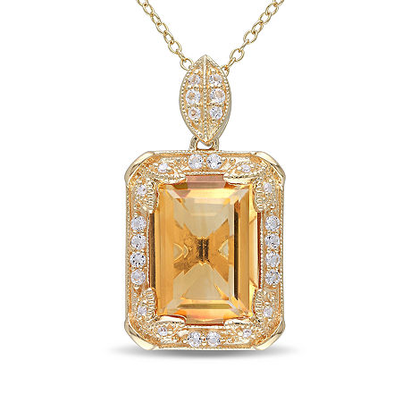 Click here for Genuine Citrine  White Topaz and Diamond-Accent Pe... prices