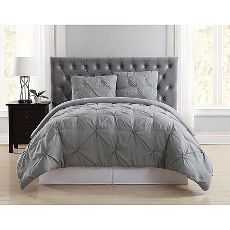 Click here for Truly Soft Pleated Comforter Set  King - Grey prices