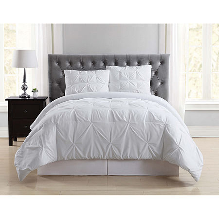 Truly Soft Pleated Comforter Set  King - White