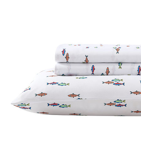 Eddie Bauer Kids Microfiber 3-Piece Sheet Set  Twin - Fish Lake
