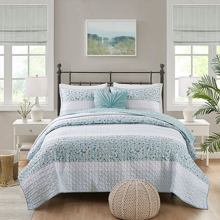 Click here for Madison Park Caralie Seersucker 4 Piece Quilt Set... prices