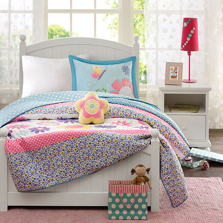 Intelligent Design Crazy Daisy 3-Pc. Quilt Set  Twin/Twin Xl - Multi