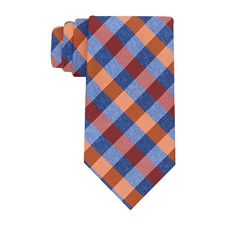 Click here for Stafford Plaid Tie  One Size  Orange prices