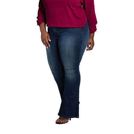 Click here for Poetic Justice Womens Plus Mid Rise Mid Belly Flar... prices