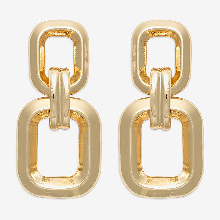Click here for Bold Elements Gold Tone Womens Drop Earrings  One... prices