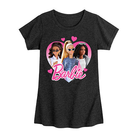 Click here for Big Kid Girls Crew Neck Short Sleeve Barbie T-Shir... prices