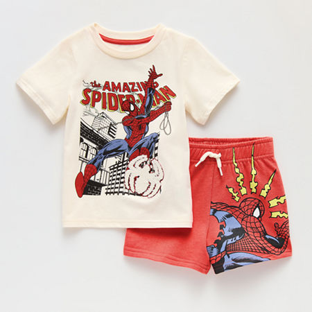 Click here for Toddler Boys Spiderman 2-pc. Short Set  4t  Red prices