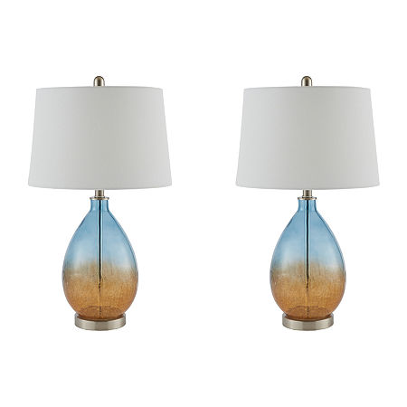 Click here for 510 Design Cortina Set Of 2-pc Glass Table Lamp  O... prices
