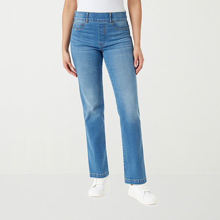 Womens Gloria Vanderbilt Shape Effect Pull On Straight Jeans