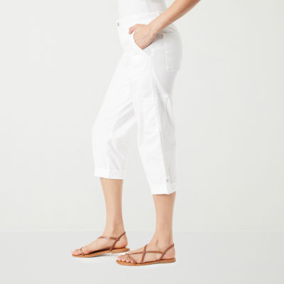 Gloria Vanderbilt® Womens Mid Rise Utility Cargo Capris - JCPenney