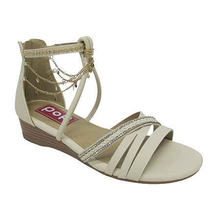 Click here for Pop Womens Darelia Wedge Sandals  7 Medium  Beige prices