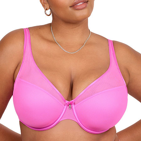 Click here for Curvy Couture Sheer Mesh Plunge T-Shirt Bra- 1310... prices