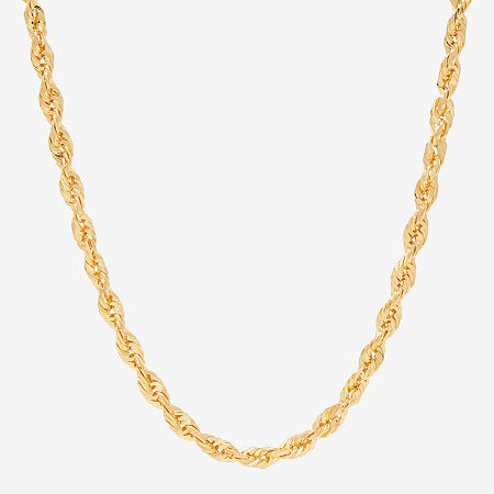 Click here for Womens 10K Gold 24 Inch Rope Chain Necklace  One S... prices