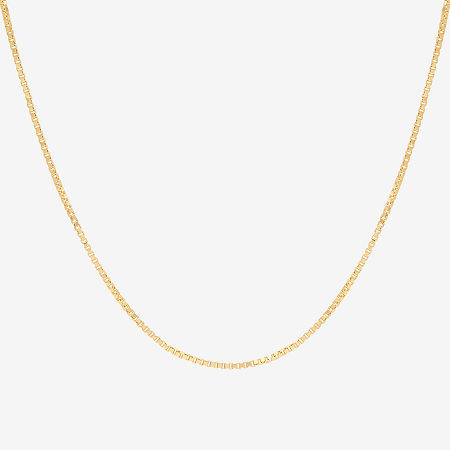 Click here for Womens 10K Gold 20 Inch Box Chain Necklace  One Si... prices