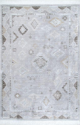 nuLoom Vintage Tribal Maida Fringe Area Rug, Color: Silver - JCPenney