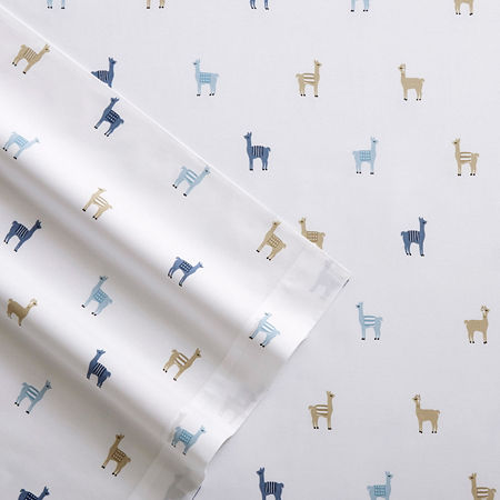 Click here for Poppy & Fritz Llamas Sheet Set  One Size  Blue prices