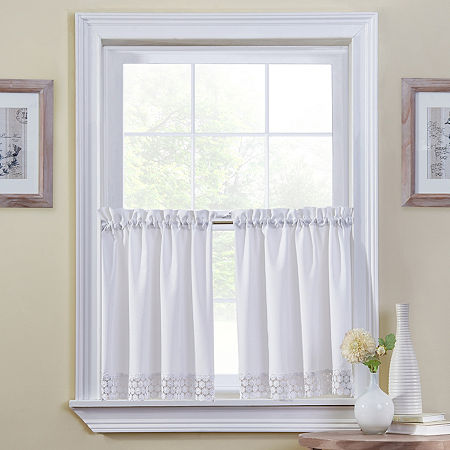Click here for Regent 2-pc. Rod Pocket Window Tier  One Size  Whi... prices