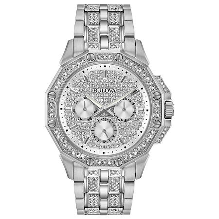 Click here for Bulova Octava Mens Silver Tone Stainless Steel Bra... prices