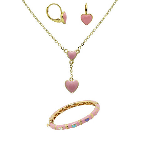 Click here for Girls 10K Gold Over Brass Heart 3-pc. Jewelry Set... prices