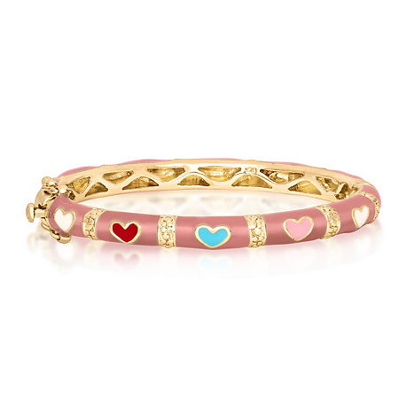 Click here for 10K Gold Over Brass Girls Bangle Bracelet  One Siz... prices