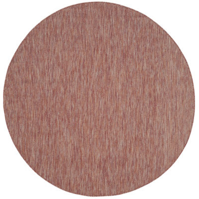 Safavieh Courtyard Collection Monroe Stripe Indoor/Outdoor Round Area ...