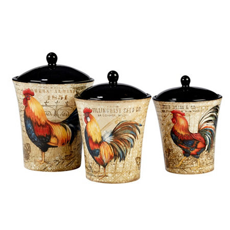 Click here for Certified International Gilded Rooster 3-pc. Canis... prices