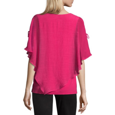Alyx Short Sleeve V Neck Knit Blouse