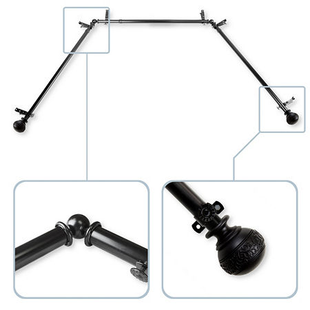 Click here for Rod Desyne Naomi Bay Window Rod  One Size  Black prices