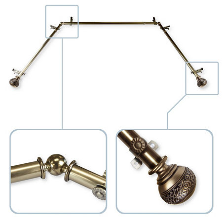Click here for Rod Desyne Naomi Bay Window Rod  One Size  Brown prices