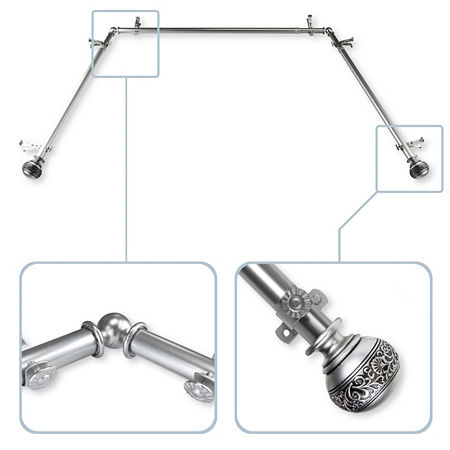 Click here for Rod Desyne Naomi Bay Window Rod  One Size  Silver prices