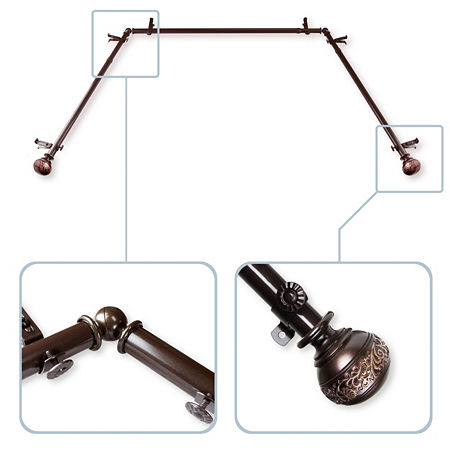 Click here for Rod Desyne Naomi Bay Window Rod  One Size  Brown prices